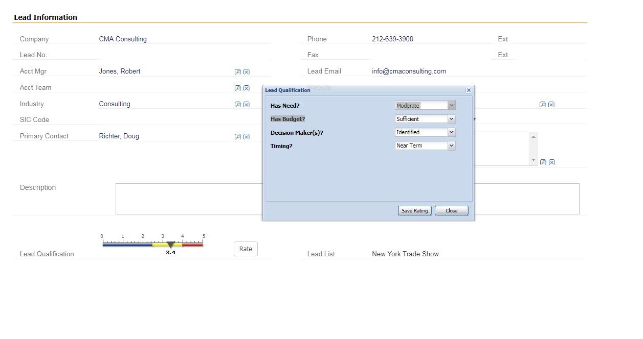 Lead Management System: Commence CRM